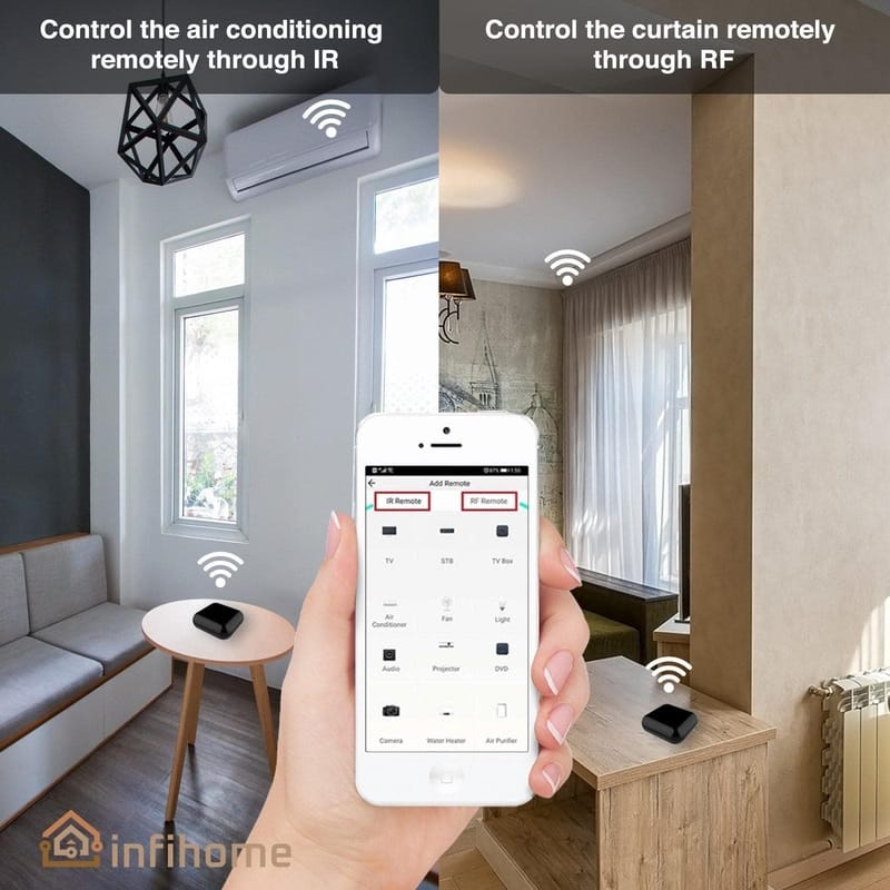 Smart IR/RF Remote Control, IR/RF Blaster, Universal Remote Controller ...